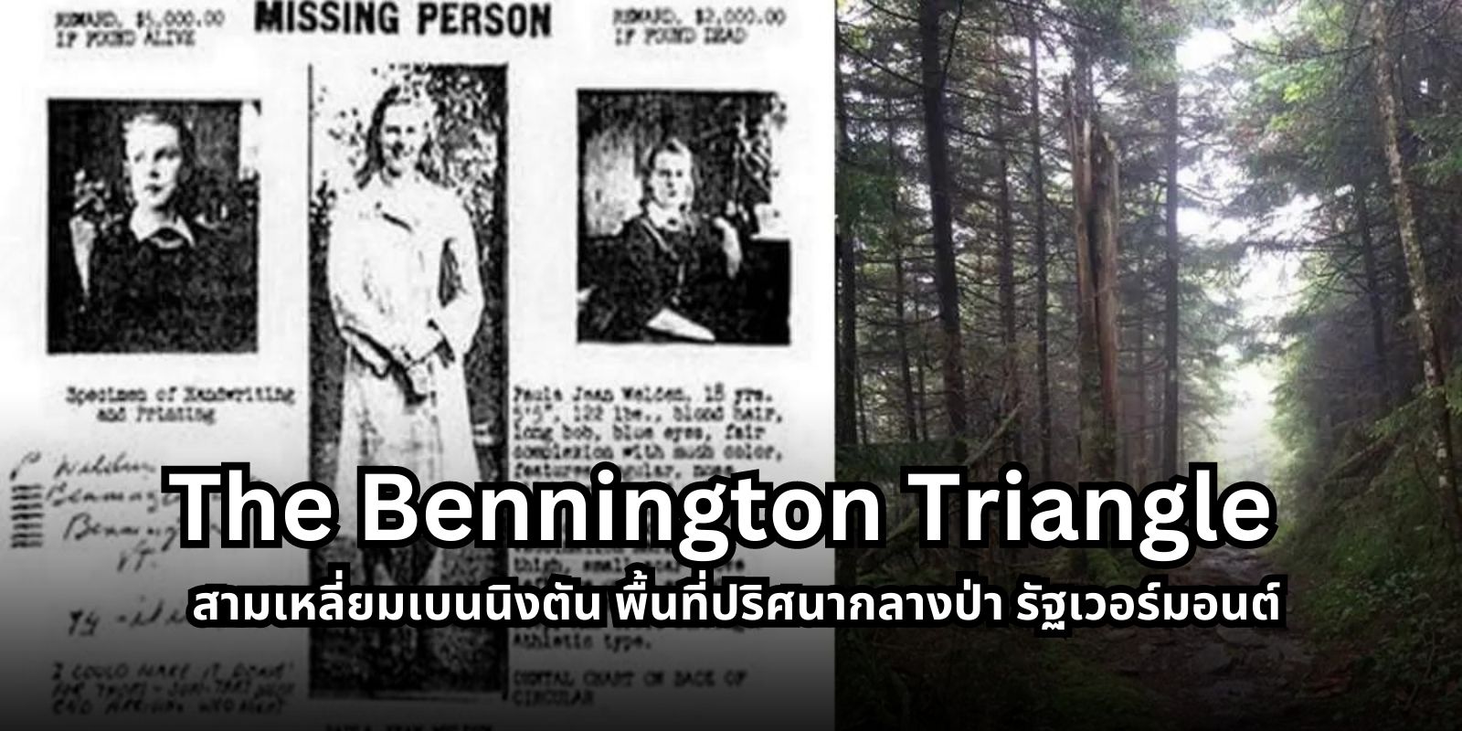 ตำนาน สามเหลี่ยมเบนนิงตัน พื้นที่ปริศนากลางป่า รัฐเวอร์มอนต์